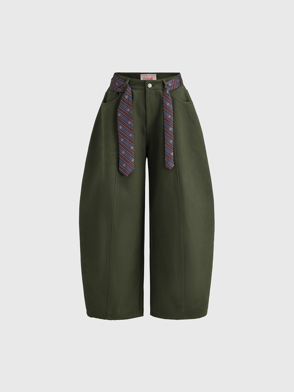 Low Battery Chic Barrel Pants – Forest Green – RolleronRuller