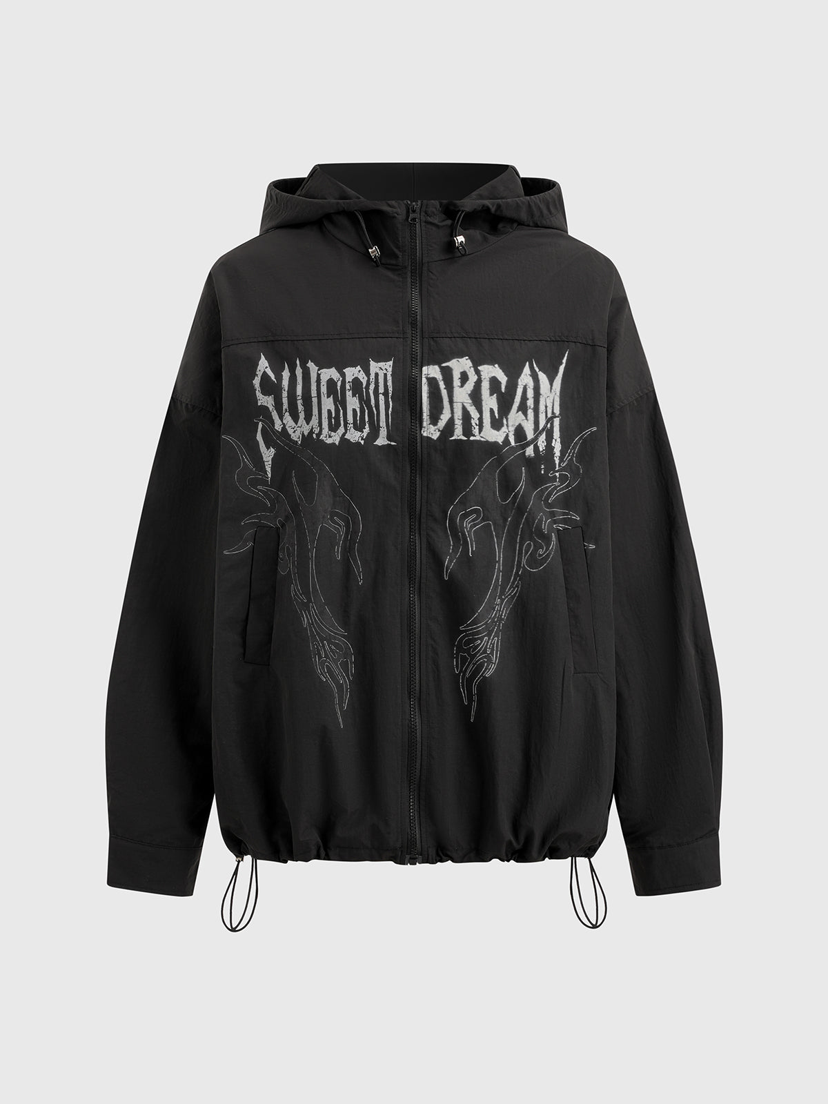 Night Forecast Windbreaker Jacket – Jet Black – RolleronRuller